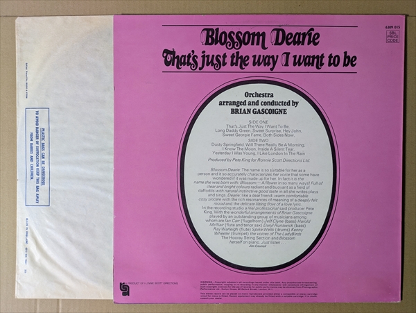 Blossom Dearie – That’s Just The Way I Want To Be – s24677 – シエスタレコード